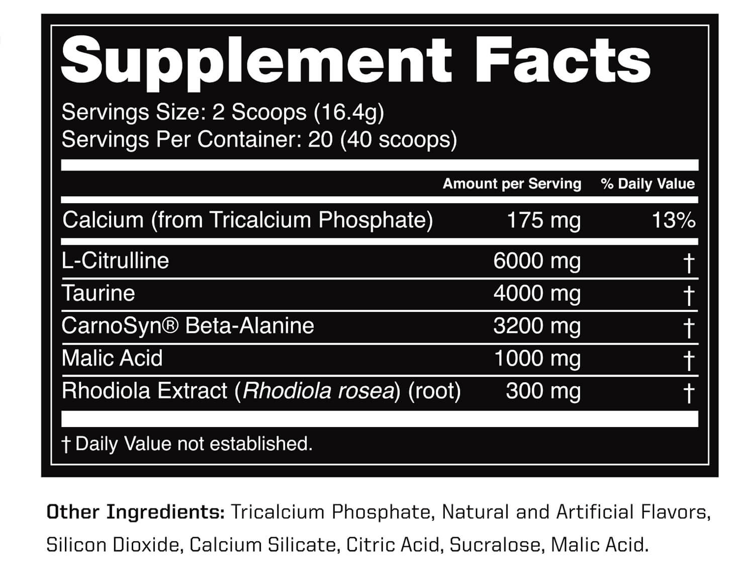 Pre-Workout Powder without Caffeine, Stimulants - Outwork Nutrition